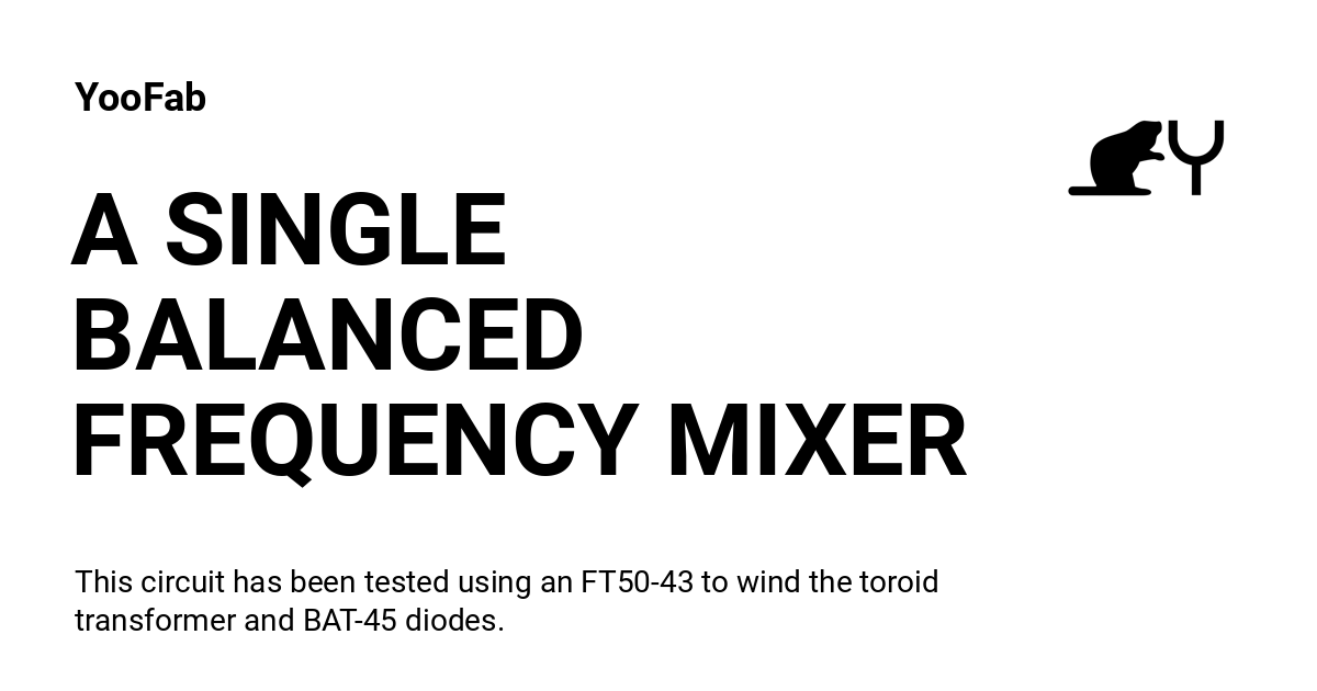 A SINGLE BALANCED FREQUENCY MIXER - YooFab